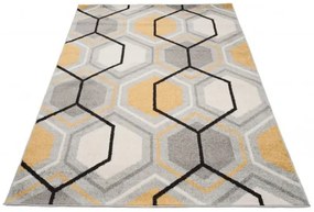 Kusový koberec LAZUR C569K šedý žlutý Rozměr: 200x290 cm