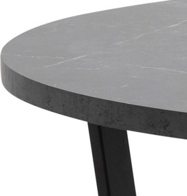 ACTONA Kulatý jídelní stůl AMBLE černý ⌀110 cm