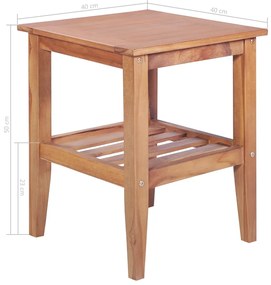 vidaXL Marketos Konferenční stolek 40 x 40 x 50 cm čtvercový masivní teak
