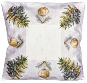 Forbyt Vánoční povlak Stromeček a Baňky CYH5485C 40x40 cm