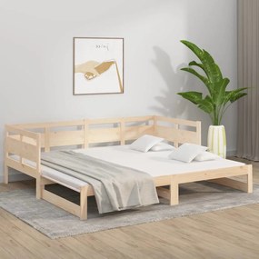 vidaXL Výsuvná postel masivní borovice 2x (90 x 190) cm [820325] Barva: Přírodní