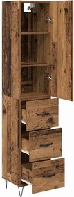 Vysoký bufet Staré dřevo 34,5 x 34 x 90 cm Kompozitní dřevo 3402723