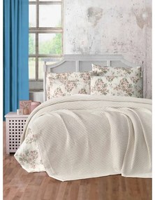 Krémový bavlněný přehoz 220x240 cm Waffle – Mila Home