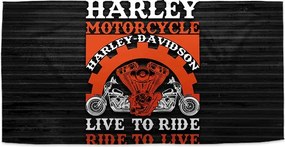 Sablio Ručník Harley-Davidson Live to ride, ride to live - 70x140 cm