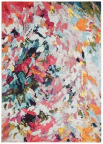 Moderní kusový koberec SALSA 9803A Luční Květy vícebarevný Rozměr: 80x150 cm