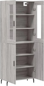 Skříň highboard šedá sonoma 69,5 x 34 x 180 cm kompozitní dřevo 3198231