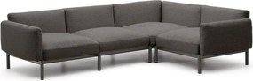Tmavě šedá zahradní modulární pohovka 292 cm Sorells – Kave Home