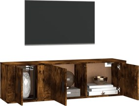 2dílný set TV skříněk kouřový dub kompozitní dřevo 3188427