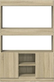 Skříň highboard dub sonoma 92 x 33 x 140 cm kompozitní dřevo 3309611