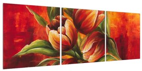 Obraz květů tulipánů (120x40 cm)