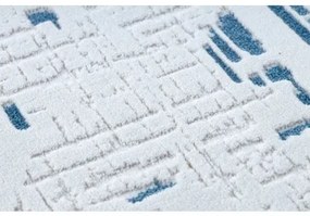 koberec AKRYL DIZAJN 8840 slonová kost, modrý velikost 80x150 cm | krásné koberce cz