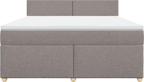 Box spring postel s matrací taupe 180x200 cm textil 3289056