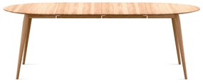 PLAYdinner, Kulatý Ø120, Rozkládací Jídelní Stůl druh dřeva: Dub - Natural Oil, přídavná deska: 2 desky z masivu, Dub - Natural Oil