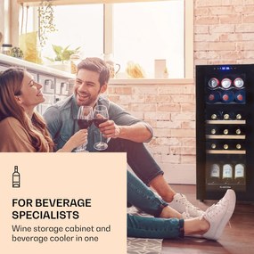 Bovella 18 Duo+, dvouzónová chladnička na víno, 50 l, 18 lahví, skleněné dveře