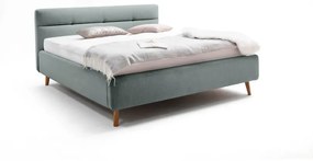 Čalouněná postel anika s úložným prostorem 160 x 200 modrá MUZZA