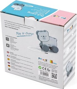 Dřevěná tahací hračka na šňůrce Viga lední mědvěd