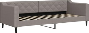 Válenda s matrací taupe 80 x 200 cm textil 3197406