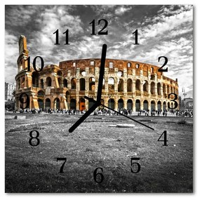 Nástenné skleněné hodiny Koloseum