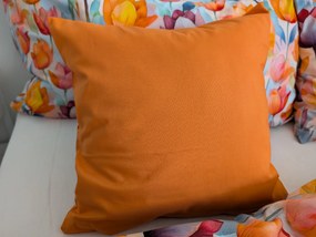Nelly Bavlněný povlak na polštář oranžový Rozměr: 40/40 CM ZIP