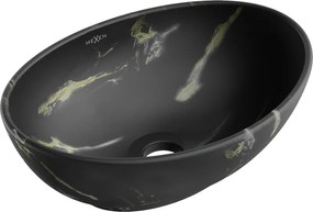 Mexen Elza, umyvadlo na desku 405x330x140 mm, černá-imitace kamene, 21014084
