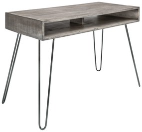 Psací stůl Sorpus, 100 cm, mango, šedá