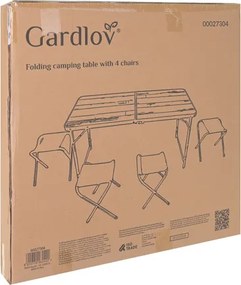 Skládací zahradní stůl Gardlov + 4 židle