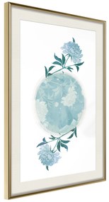 Artgeist Plakát svět v modrém zajetí Velikosti (šířkaxvýška): 20x30, Finální vzhled: Zlatý rám s paspartou
