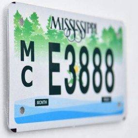 Americká SPZ Mississippi MC E3888 moto