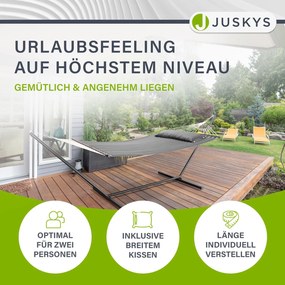 Juskys Houpací síť Cata se stojanem Barva: světle šedá