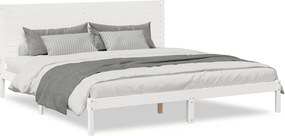 Prodloužený rám postele bez matrace bílý 180 x 210 cm masiv 3309304