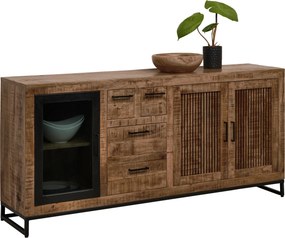 XXXLutz ŠIROKÁ KOMODA, mangové dřevo, přírodní barvy, světle hnědá, 175/80/40 cm Carryhome - Komody na nožičkách - 000377009502