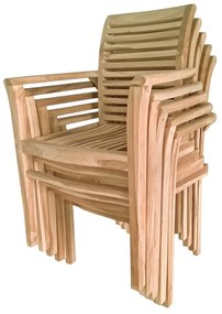 Zahradní stohovatelná židle z teakového dřeva Garden Pleasure Java