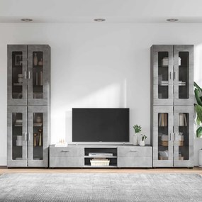 Sestava TV skříněk FLORIN 3 ks Betonově šedá Kompozitní dřevo 3397987