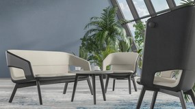 NARBUTAS - Třímístná sedačka TWIST&SIT SOFT SDL301 s dřevěnou podnoží