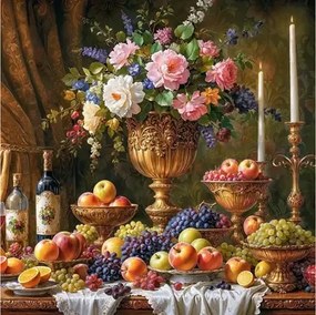 CHERRY PAZZI Puzzle Barokní stůl / 2000 dílků / 100 x 70 cm