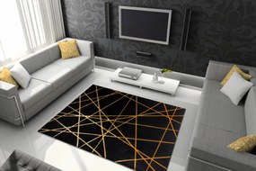 Koberec GLOSS 406C 86 glamour art - černý / zlatý