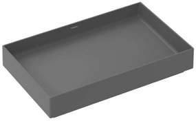 Hansgrohe Xuniva Evo E - Umyvadlo na desku, 65x40 cm, bez přepadu, bez otvoru pro baterii, matná šedá 60326760