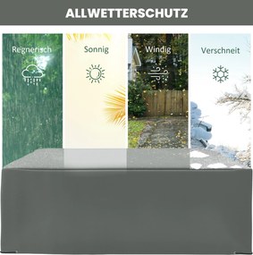 Ochranný kryt na zahradní nábytek Zimní nepromokavý kryt Oxfordský kryt 275 x 205 x 90 cm Tmavě šedý