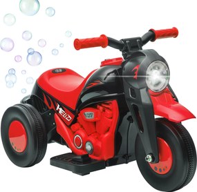 Dětská elektrická motorka AIYAPLAY pro děti od 2 let, bateriový model 6V se světly, funkcí na výrobu bublin, hudbou, rychlostí 3 km/h, nosnost 30 kg,…
