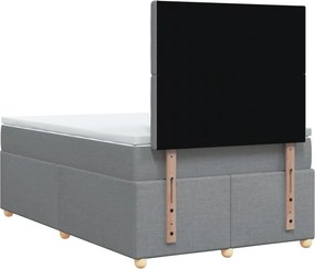 Box spring postel s matrací světle šedá 120x190 cm textil 3291233