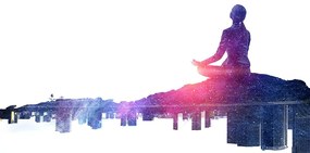 Samolepící tapeta meditace ženy
