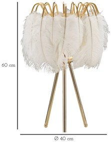 Mauro Ferretti Stolní lampa FEATHER STAND 40X60 cm