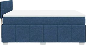 Box spring postel s matrací modrá 140x200 cm textil 3287097