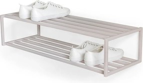 Taupe ocelový závěsný botník 78x20,5x30,5 cm School – Spinder Design