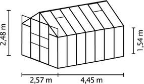 LANIT PLAST, s.r.o. skleník VITAVIA URANUS 11500 PC 6 mm stříbrný LG188