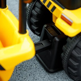 Dětský toy truck AIYAPLAY 12-36 měsíců s integrovanou lopatou a přívěsem, jezdicí rypadlo pro děti z PP a kovu, 91x29x44 cm, Žluté