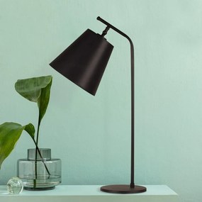 Černá stolní lampa s kovovým stínidlem (výška 67 cm) Salihini – Opviq lights