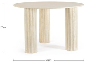BIZZOTTO Jídelní stůl DACCA světlý ø120 cm 0747033