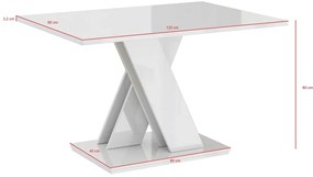 Konferenční stolek BRAGA bílá mat/beton