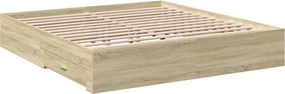 Rám postele se zásuvkami dub sonoma 200x200 cm kompozitní dřevo 3280358